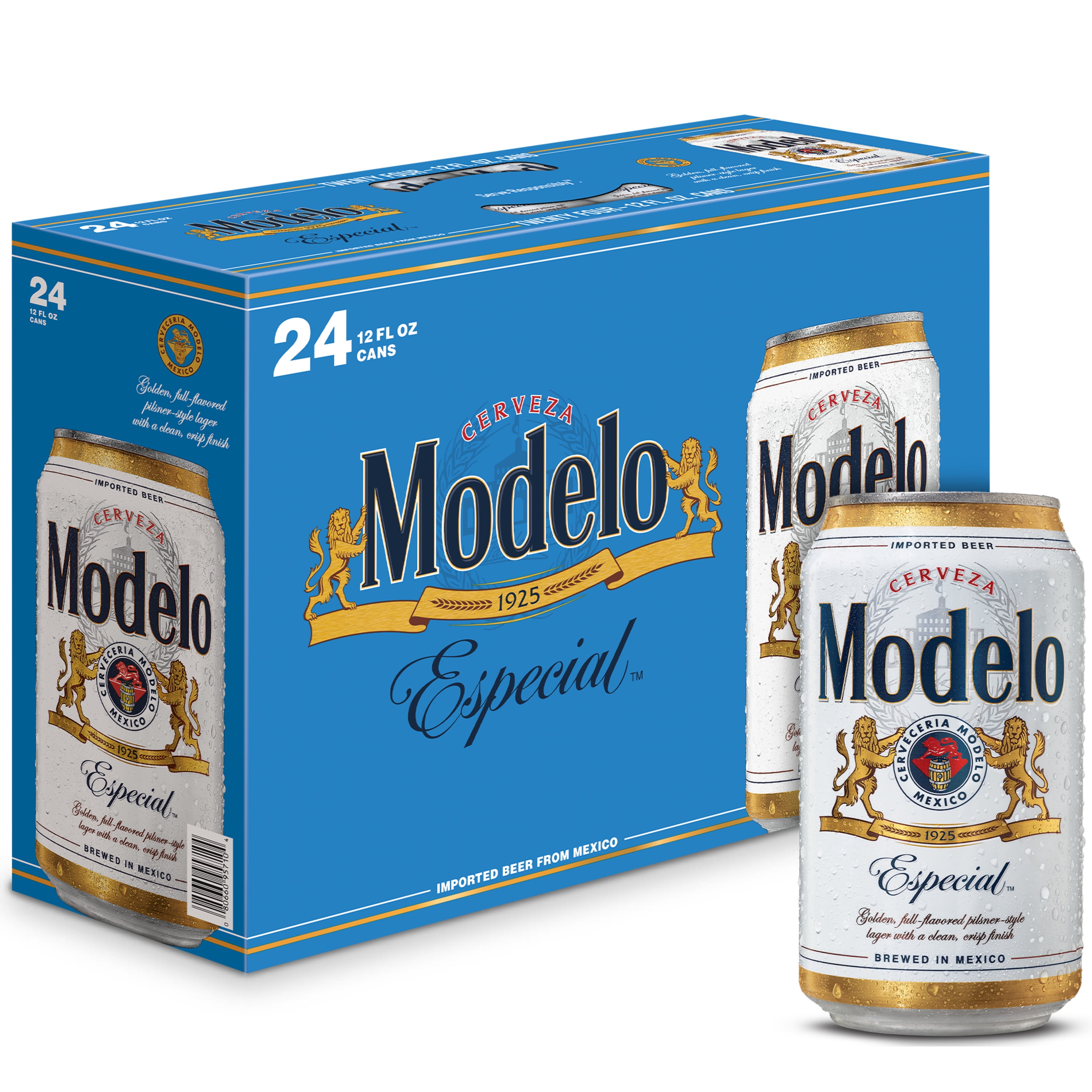 Modelo Especial Mexican Lager Beer, 24 Pack, 12 fl oz Cans, 4.4% ABV - Walmart.com