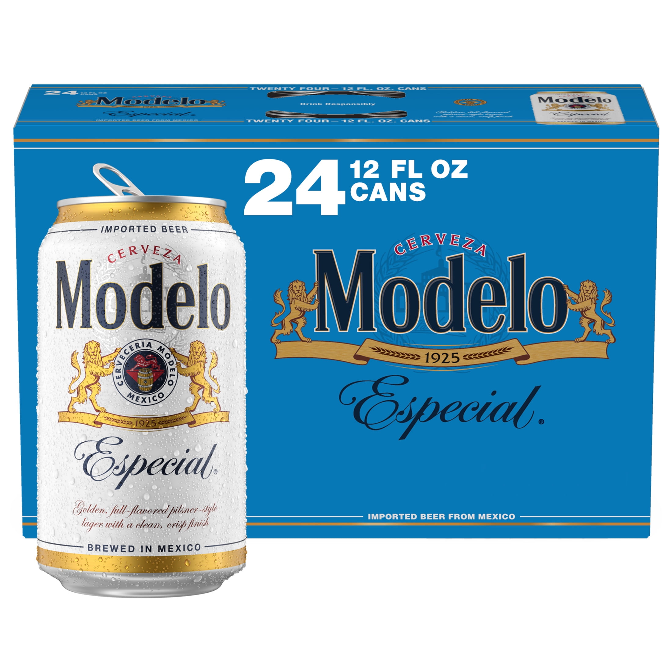 Modelo Especial Mexican Lager Import Beer, 24 Pack 12 fl. oz. Cans, 4.4 ...