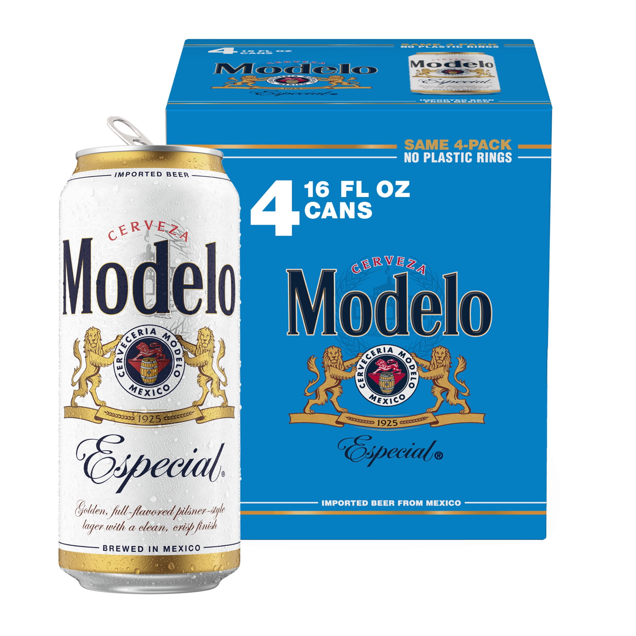 Modelo Especial Mexican Lager Import Beer, 4 pack 16 fl. oz. Cans, 4.4% ...