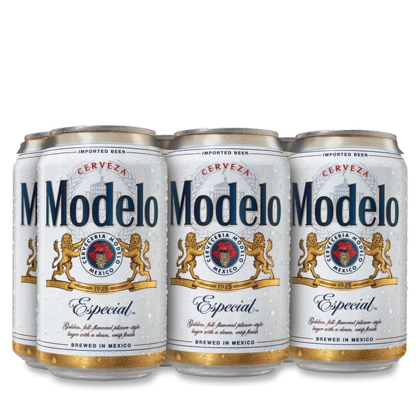 Modelo Especial Mexican Lager Import Beer, 6 Pack, 12 fl oz Aluminum ...