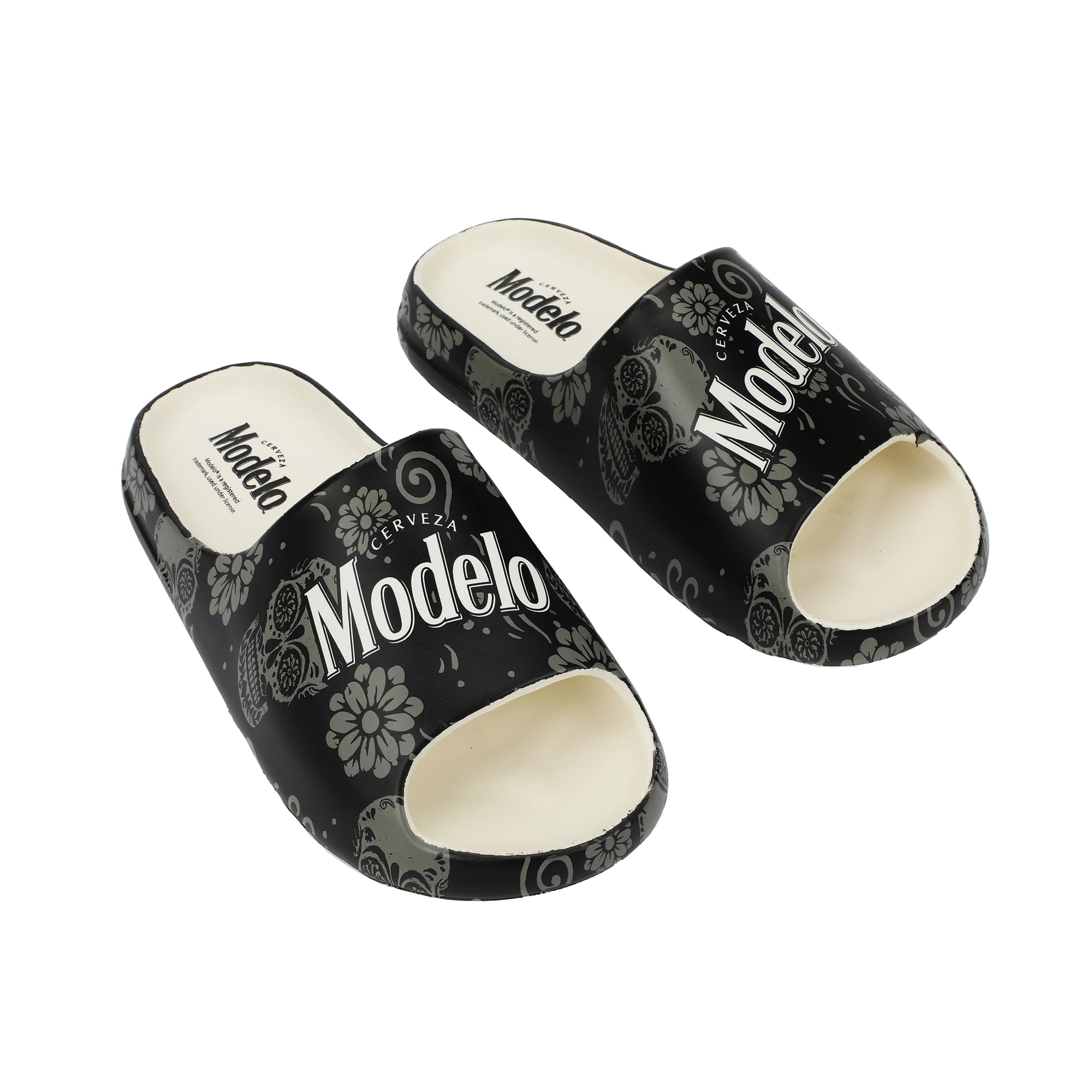 Modelo Flower Logo Men's White Single Molded Slide Sandals -XL ...