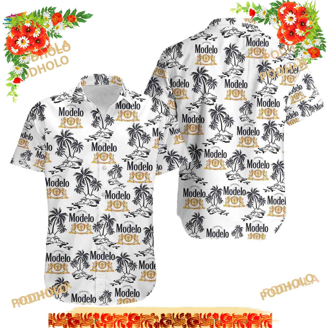 Modelo Funny Hawaiian Shirt, Modelo Holiday Shirts - Walmart.com