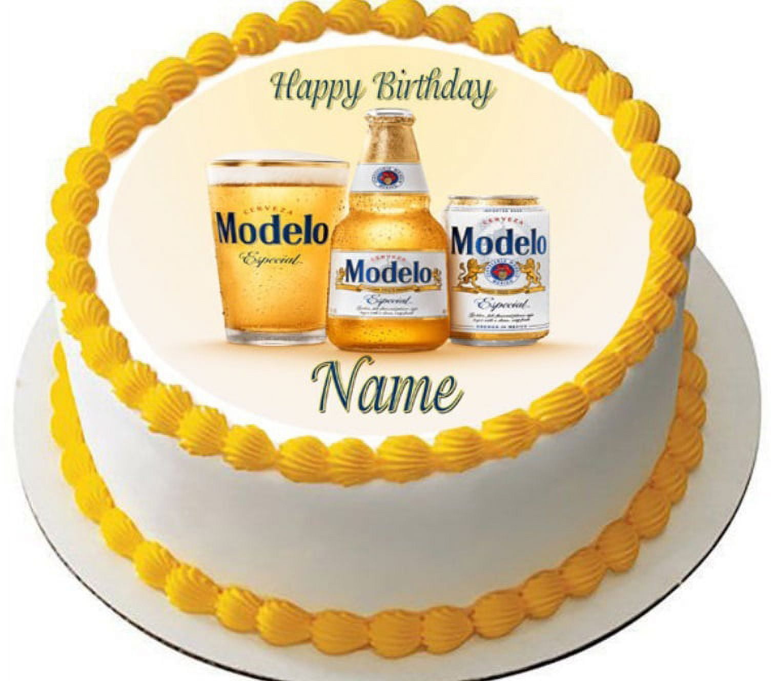 Modelo Image 8" Round Edible Cake Topper Frosting Sheet - Walmart.com