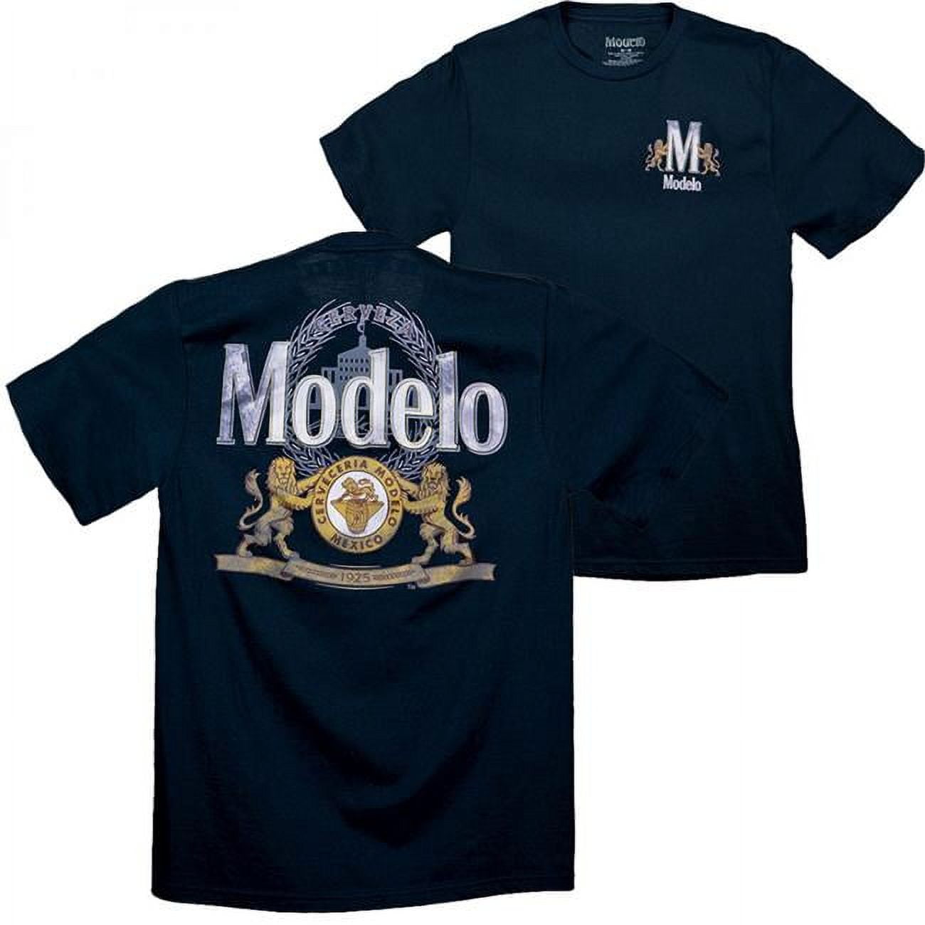 Modelo Logo Front Back Crew Mens T-Shirt, Black - Extra Large - Walmart.com