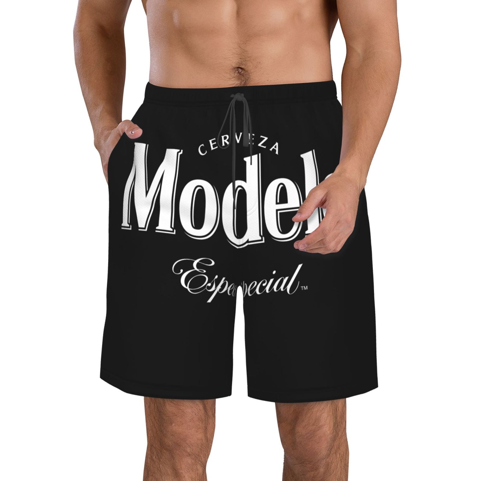 Modelo-Logo Men's Beach Shorts Summer Surf Beach Pants Board Shorts Bathing Suits L - Walmart.com