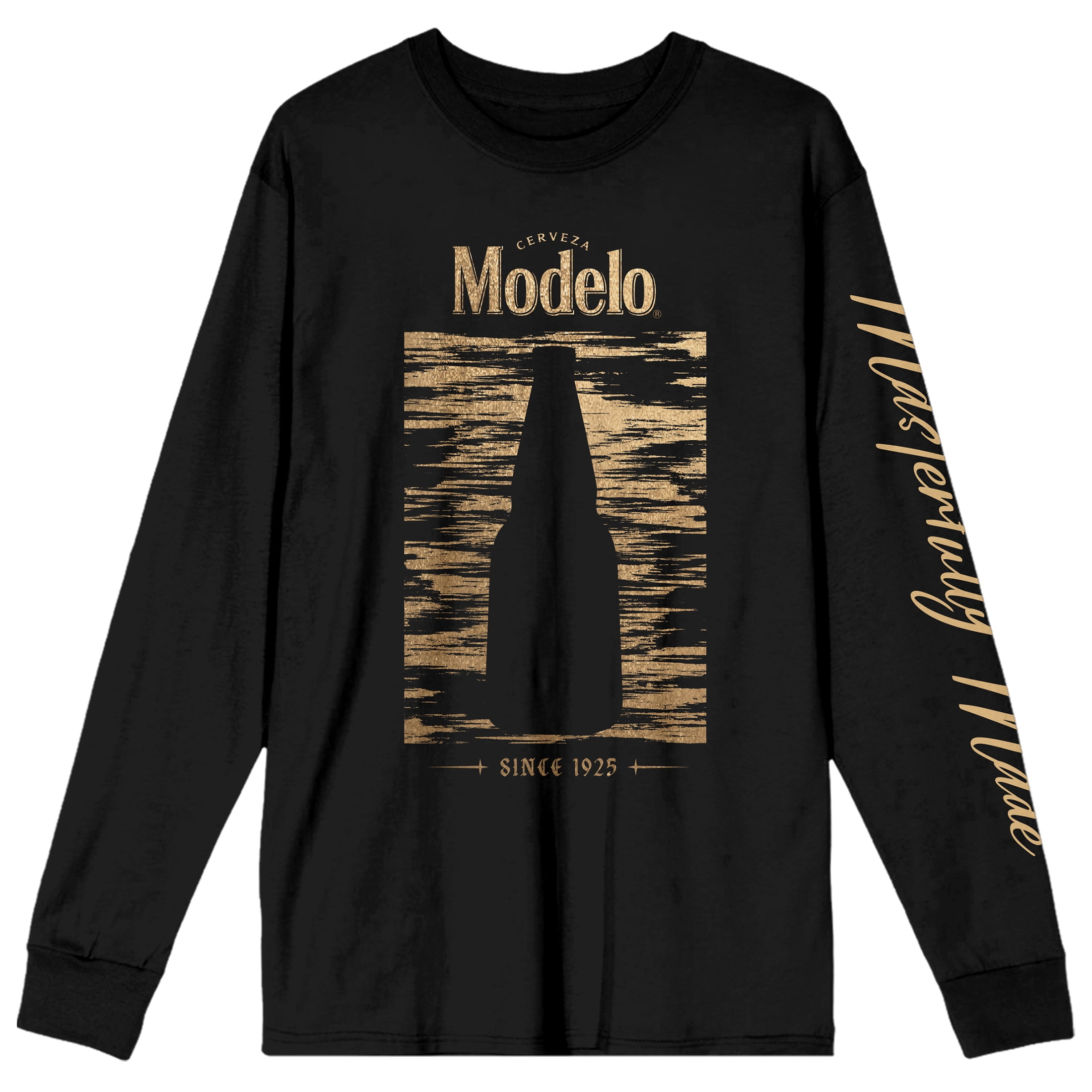 Modelo Masterfully Made Crew Neck Long Sleeve Black Adult Tee-XS ...
