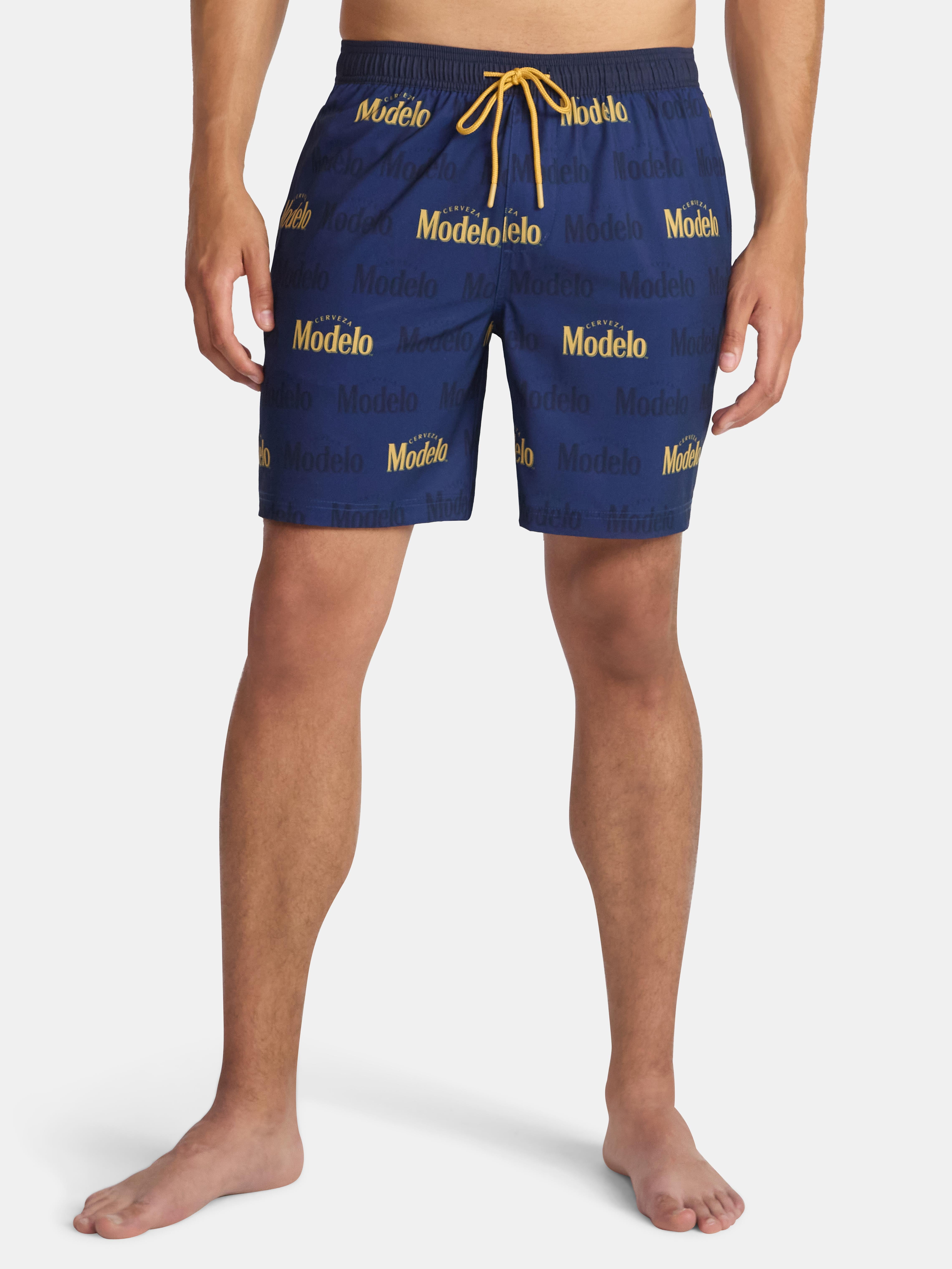 Modelo Men's Printed Swim Board Shorts, Sizes S-3XL - Walmart.com