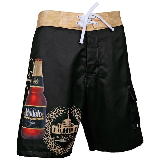 Modelo Negra Beer That Defies Expectations Swim Shorts, Black & Tan ...