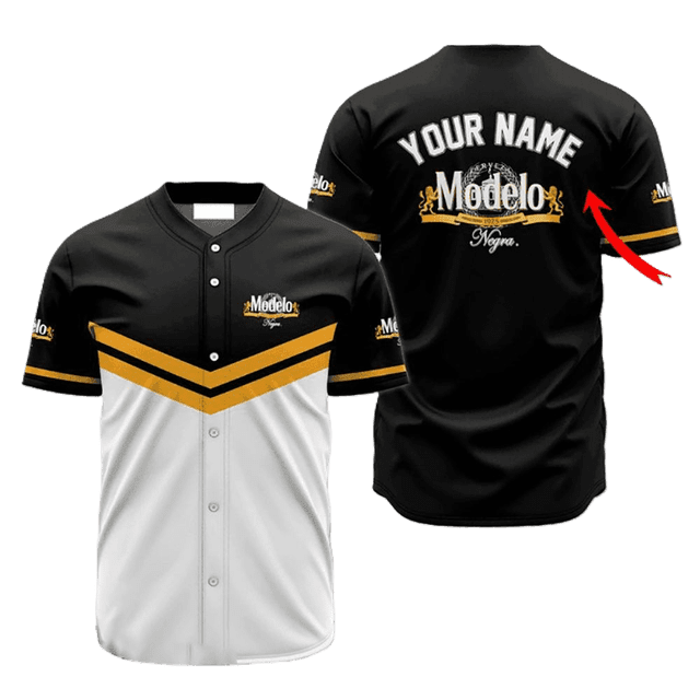 Modelo Negra Black And White Baseball Jersey 0153, Beer baseball jersey ...