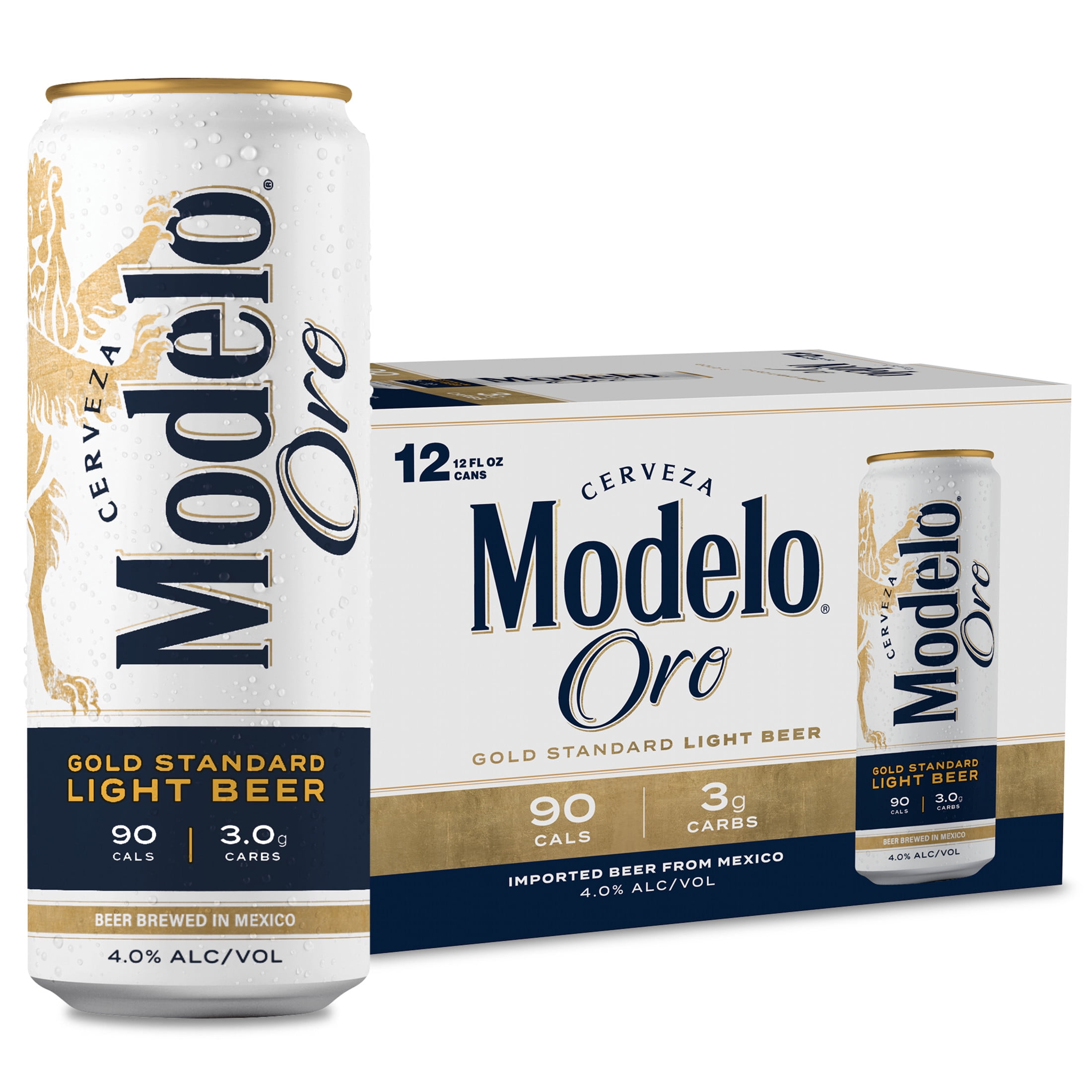 Modelo Oro Mexican Lager Import Light Beer, 12 Pack 12 fl oz Cans, 4.0% ...