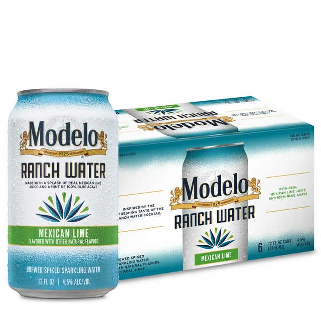 Modelo Ranch Water Spiked Sparkling Water, 6 Pack, 12 fl oz Aluminum ...