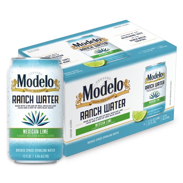Modelo Ranch Water Spiked Sparkling Water, 6 Pack 12 fl. oz. Cans, 4.5% ...