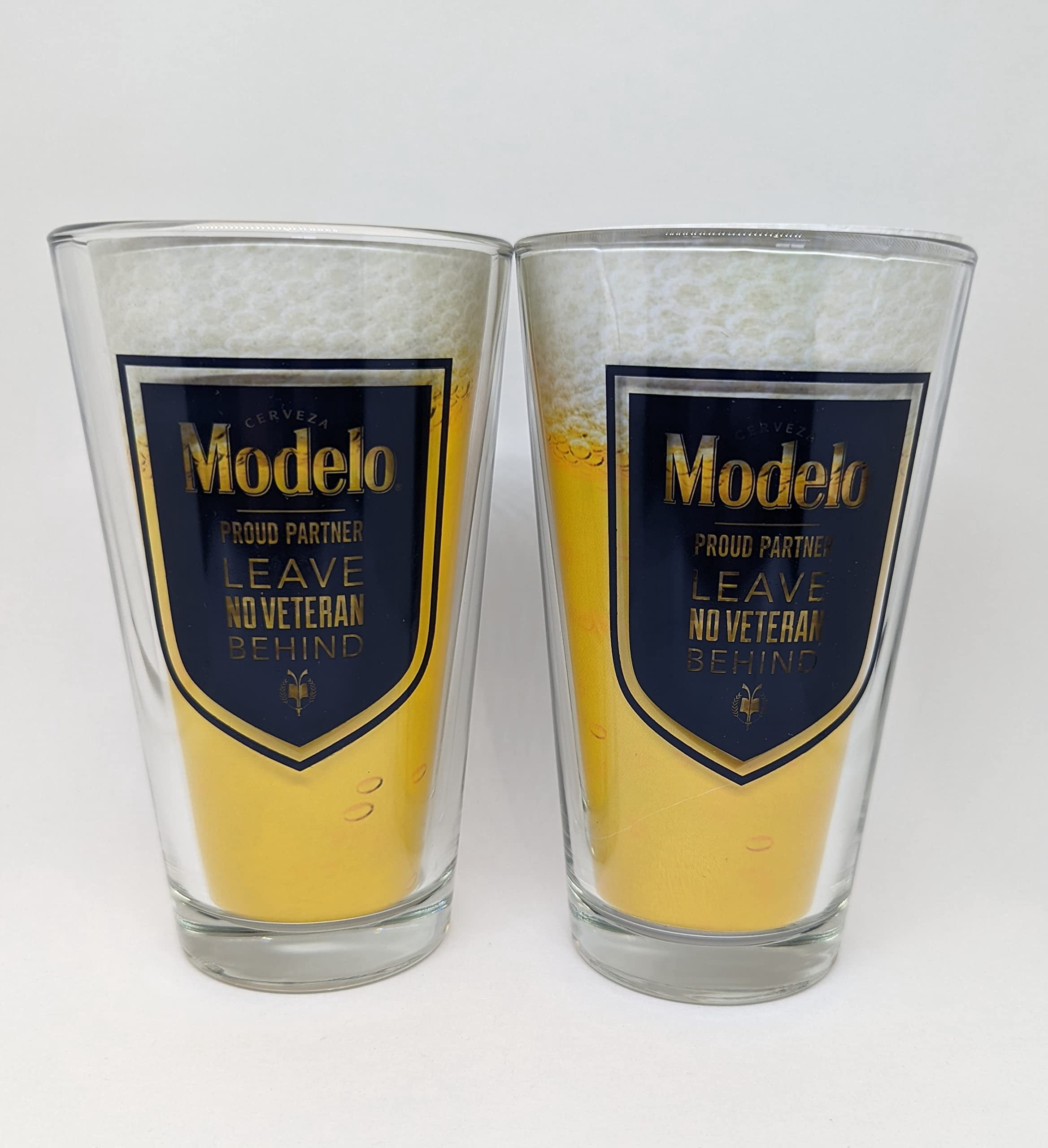 Modelo Salute To Veterans Pint Glasses - Set of 2 - Walmart.com