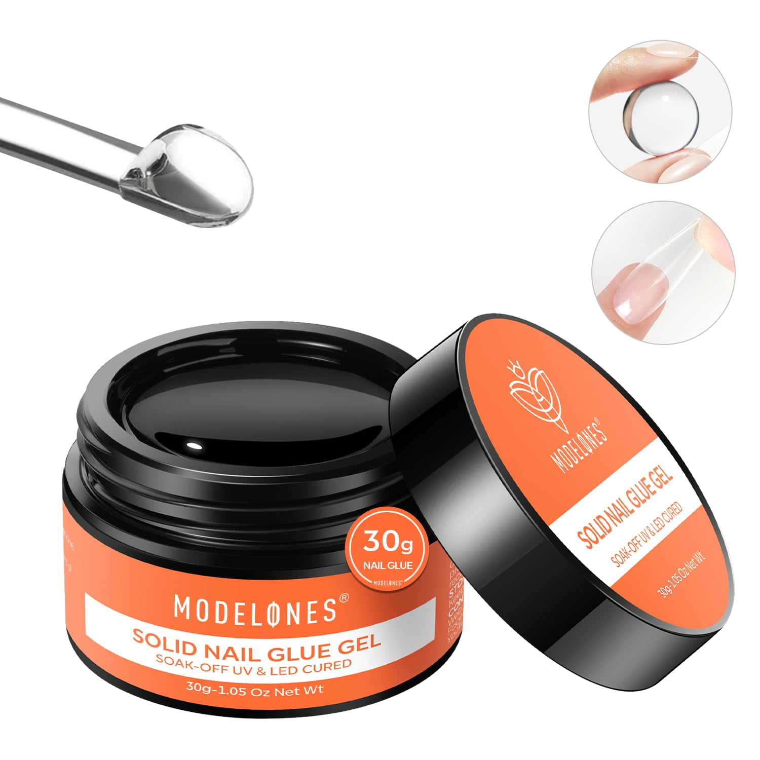 Modelones Solid Nail Glue Gel, 30g for Press On Nails, Acrylic Tips ...