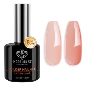 modelones Builder Nail Gel, 8-in-One Barely Pink Builder, Sheer Pink ...