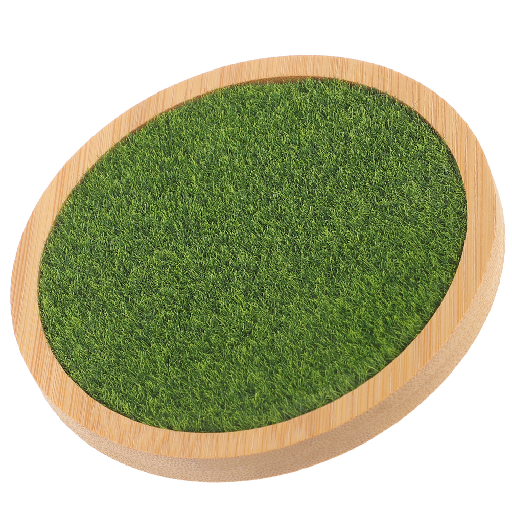 Models Display Shelves Wooden Display Risers Round Vase Base Grass ...