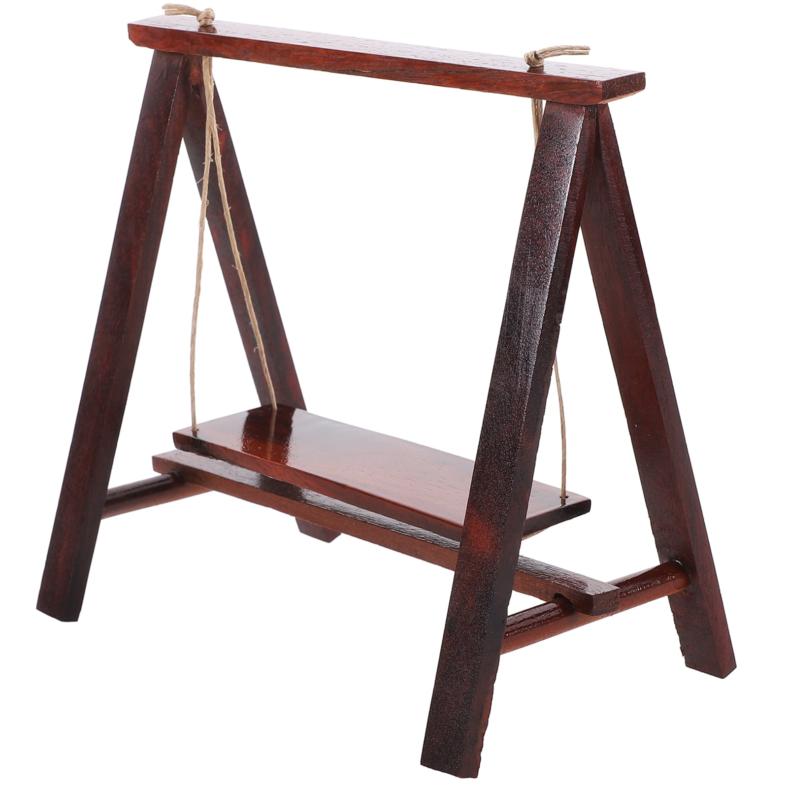 Models Wood Swing Toy Miniature Swing Toy Doll Furniture Wooden Mini ...