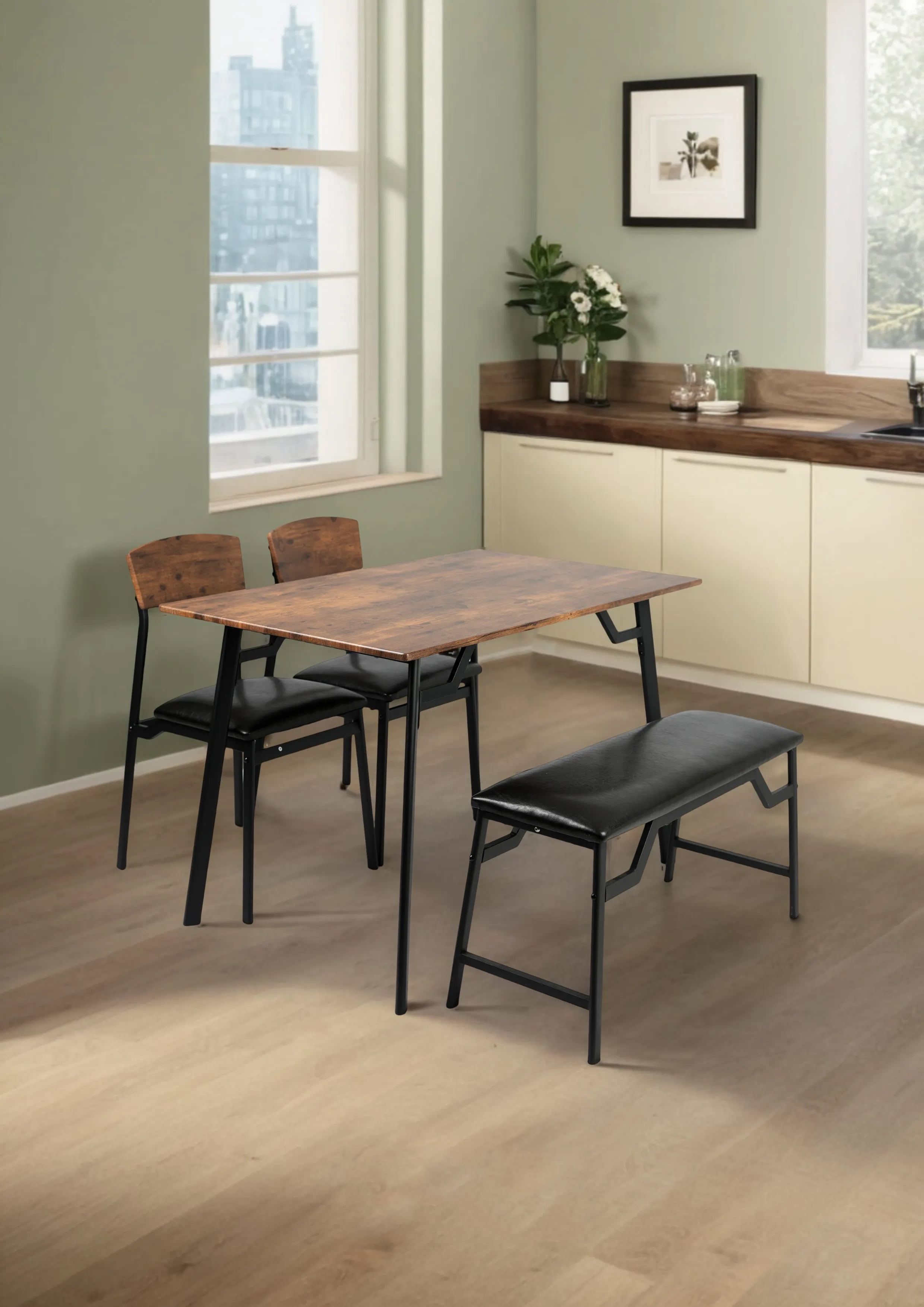 Modem 4 piece dining table set - Walmart.com
