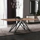 Modena Dining Table in Matte Black Finish and Walnut Wood Top - Walmart.com