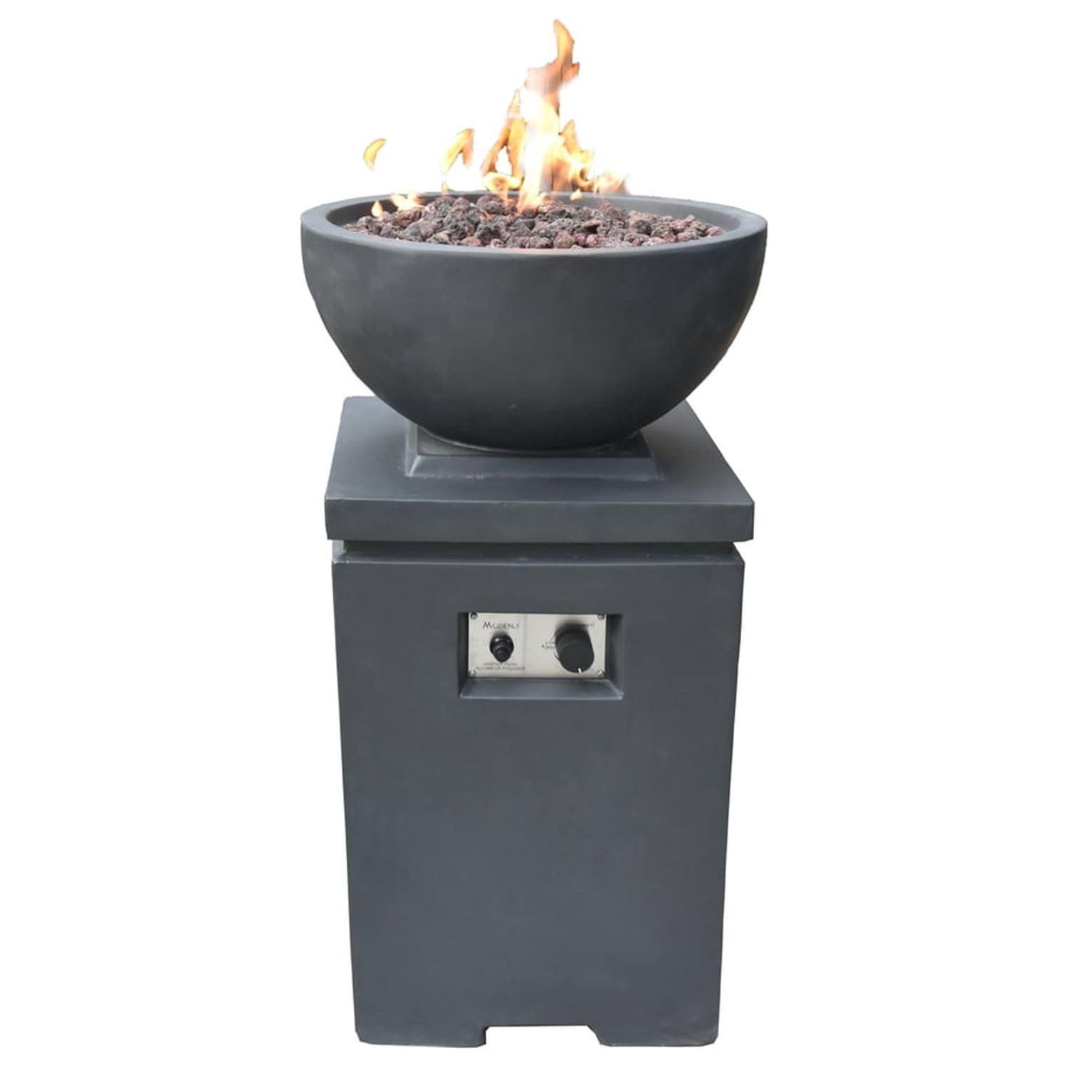 Modeno Exeter Fire Pit - Propane @ Concrete Dark Gray Color - Walmart.com