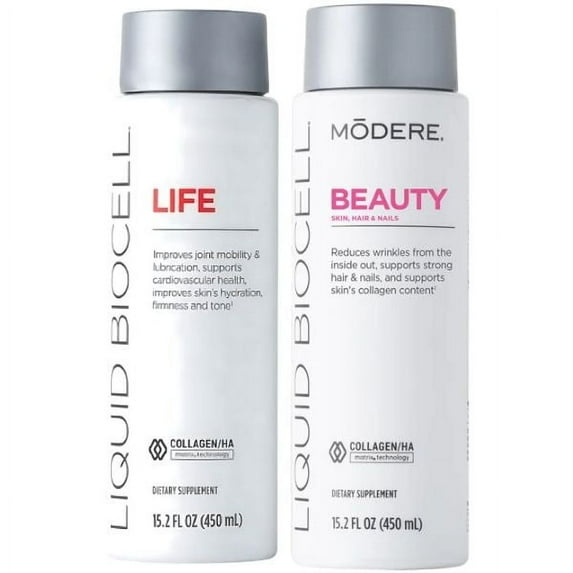 Modere Liquid Biocell LIFE and SKIN Bundle 15.2 FL oz 450ml Each ...