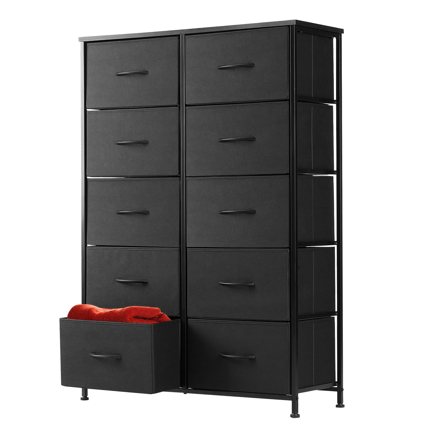 Modern 10 Drawer Fabric Dresser, Chest of Drawer Organizer Storage ...