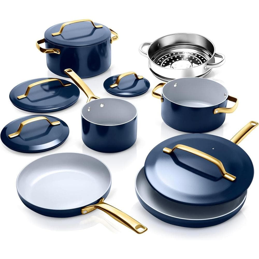 Modern 11-Piece Aluminum Ultra Performance Ceramic Nonstick Cookware ...