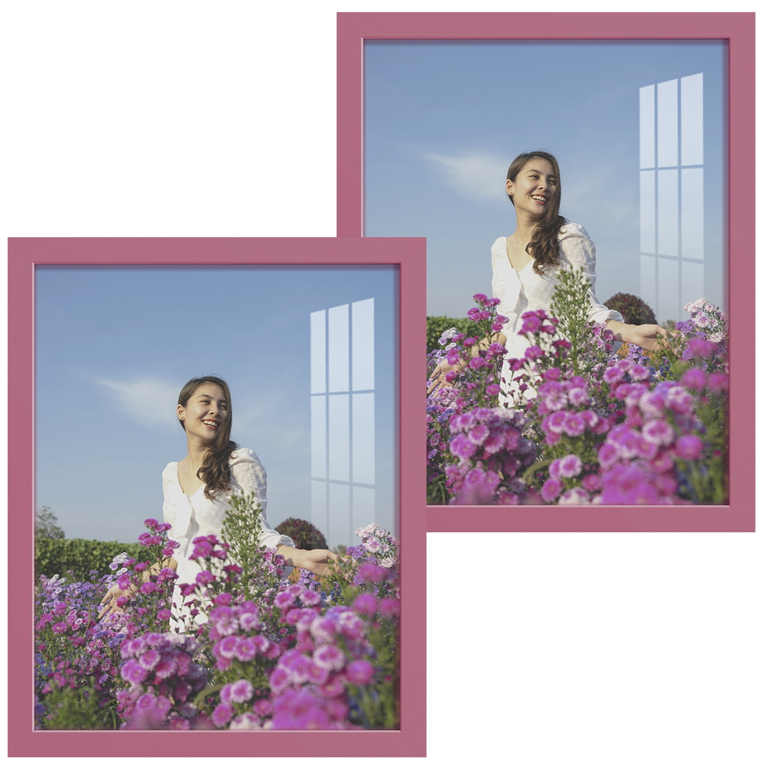 Modern 11 in. x 14 in. Hot Pink Picture Frame (Set of 2) - Walmart.com