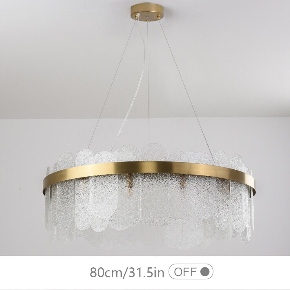 Modern 12 G9 Gold Chandelier Crystal Hanging Light Pendant Lamp ...