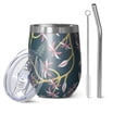 Modern 12oz Stainless Steel Insulated Wine Tumbler with Lid and Straw ...
