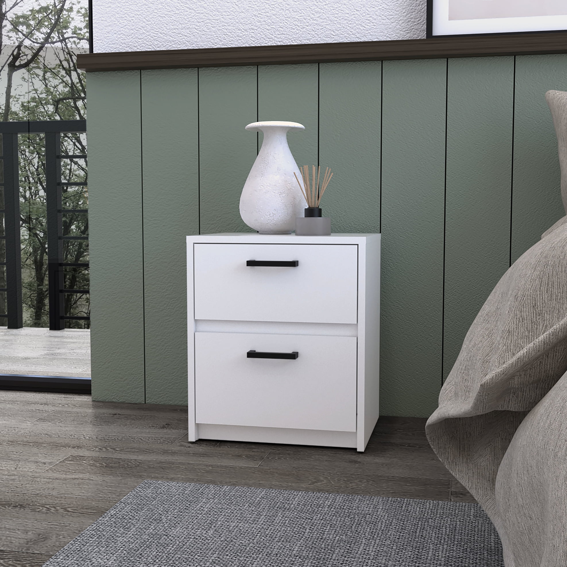 Modern 2 Nightstand In White - Enhance Your Bedroom's Style For Bedroom ...