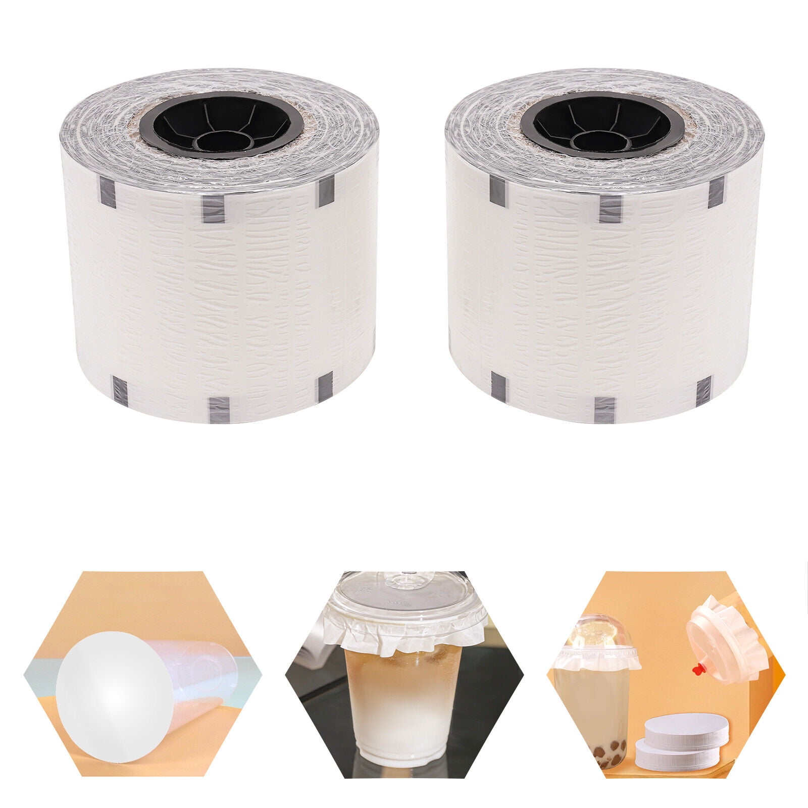 Modern 2 Rolls 90-95mm Cup Sealer Film Translucent Tea Cup Sealing Film ...