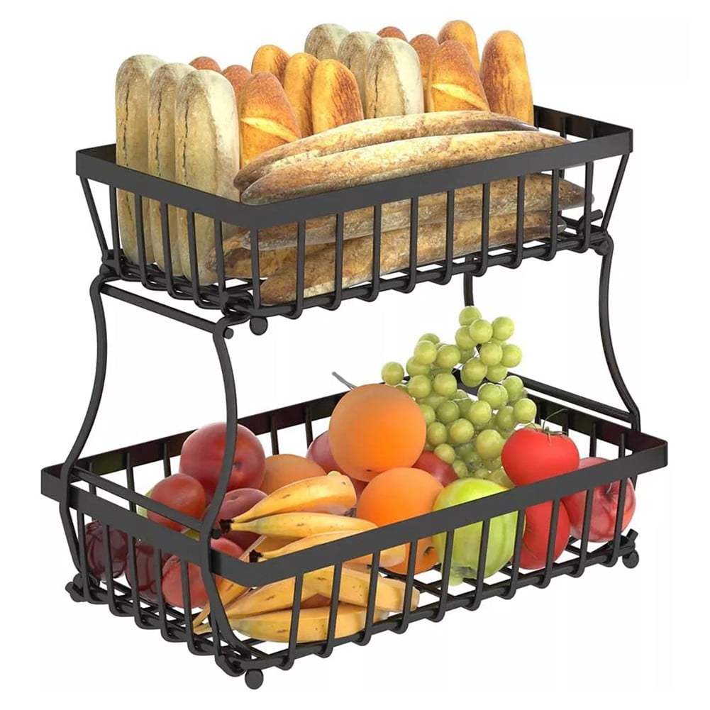 Modern 2 Tier Detachable Vegetable Fruit Rack for Convenient Storage ...