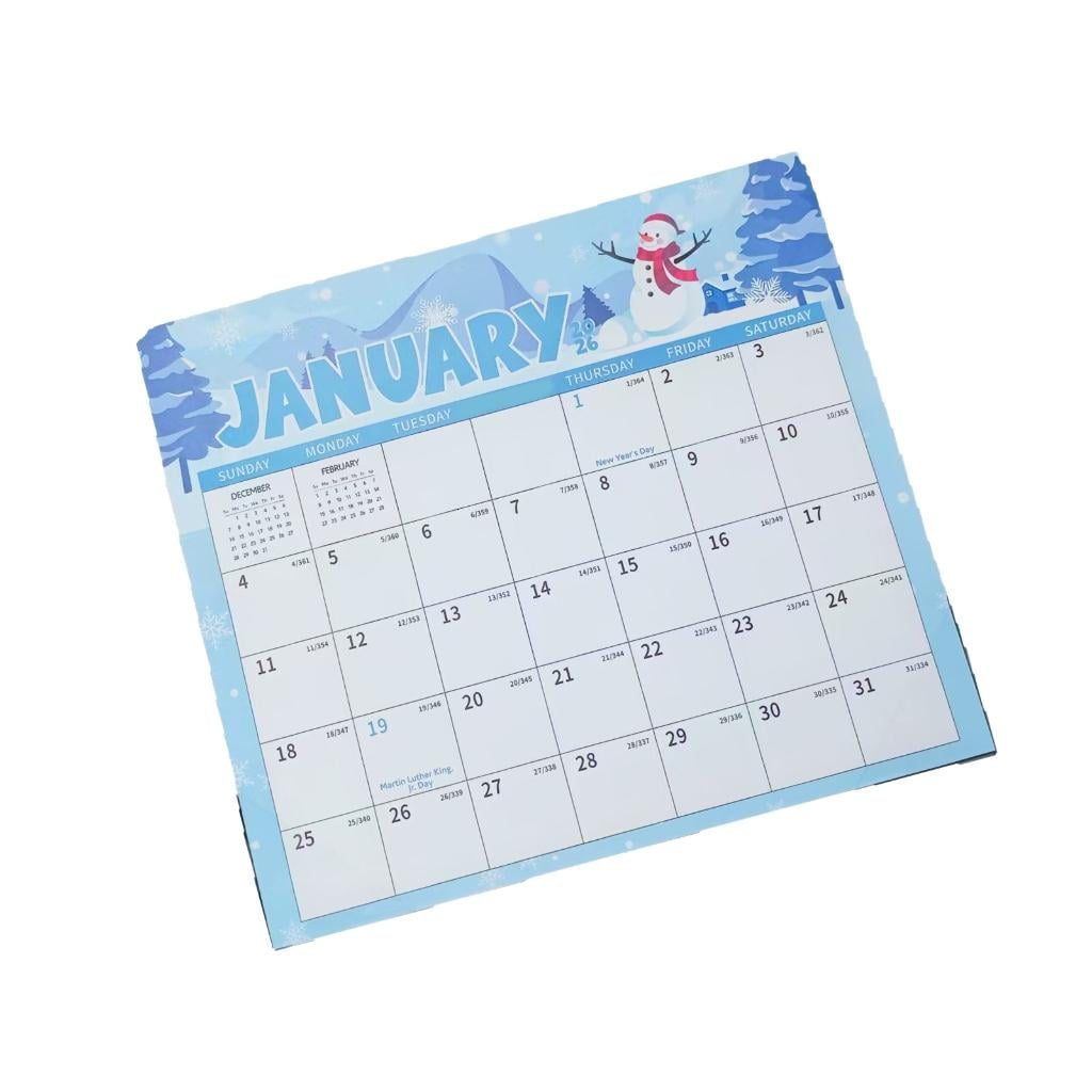 Modern 2026 English Wall Hanging Calendar With Thick Tear Resistant ...