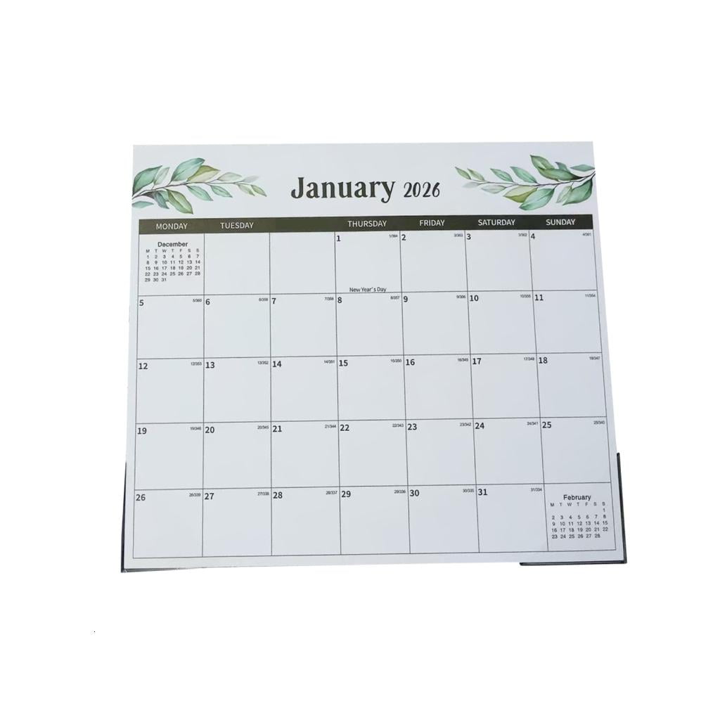 Modern 2026 English Wall Hanging Calendar With Thick Tear Resistant ...