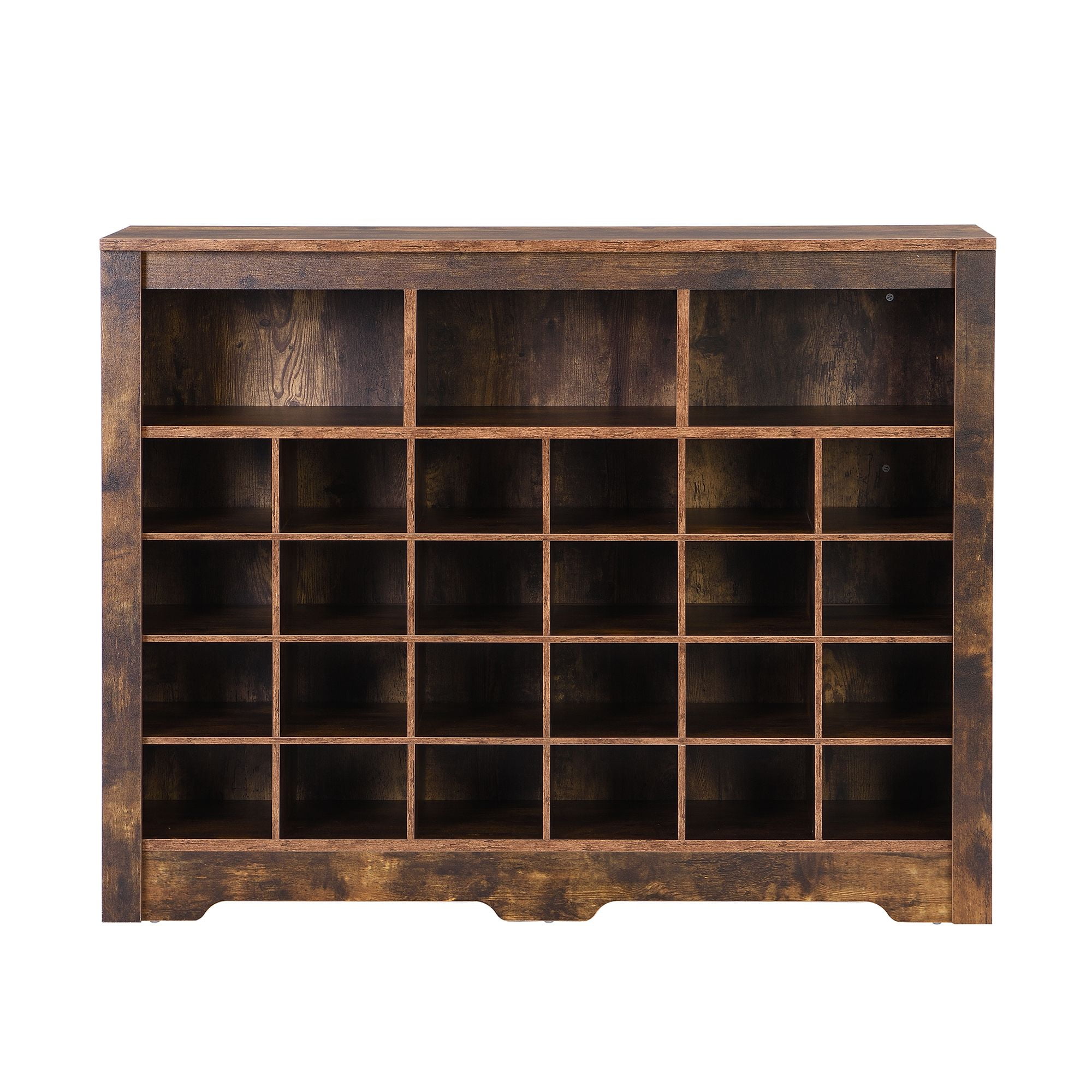 Modern 24 Shoe Cubby Console,Freestanding Shoe Cabinet Storage,5 Tier ...