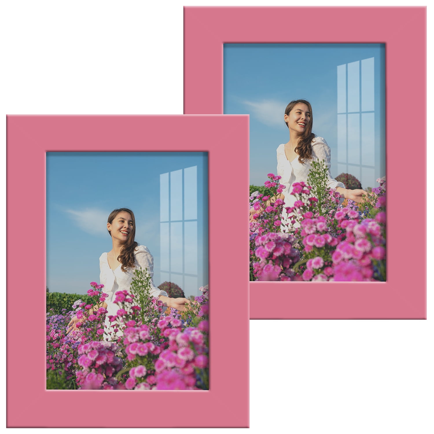 Modern 3.5 in. x 5 in. Hot Pink Picture Frame (Set of 2) - Walmart.com