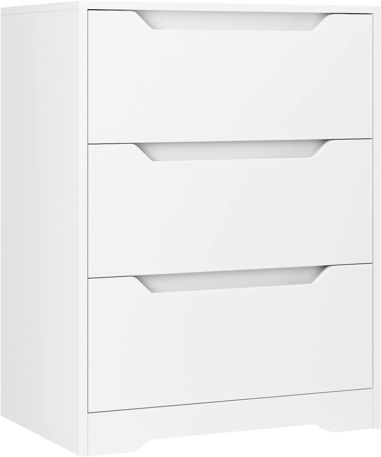 Modern 3 Drawer Dresser Wood Chest Of Drawers With Storage Tall