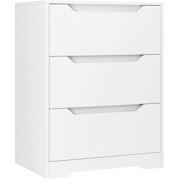 Modern 3 Drawer Dresser, Wood Chest of Drawers with Storage, Tall ...