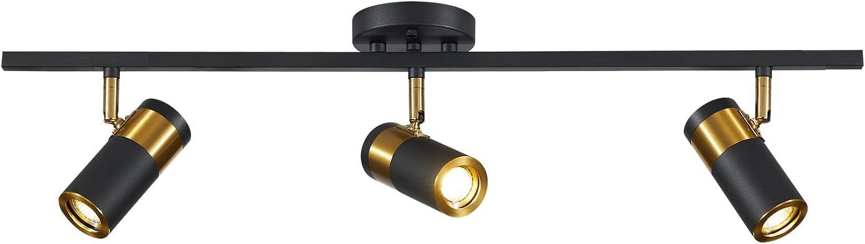 Modern 3 Light Black Track Lighting Kit Adjustable LED Kitchen Track ...