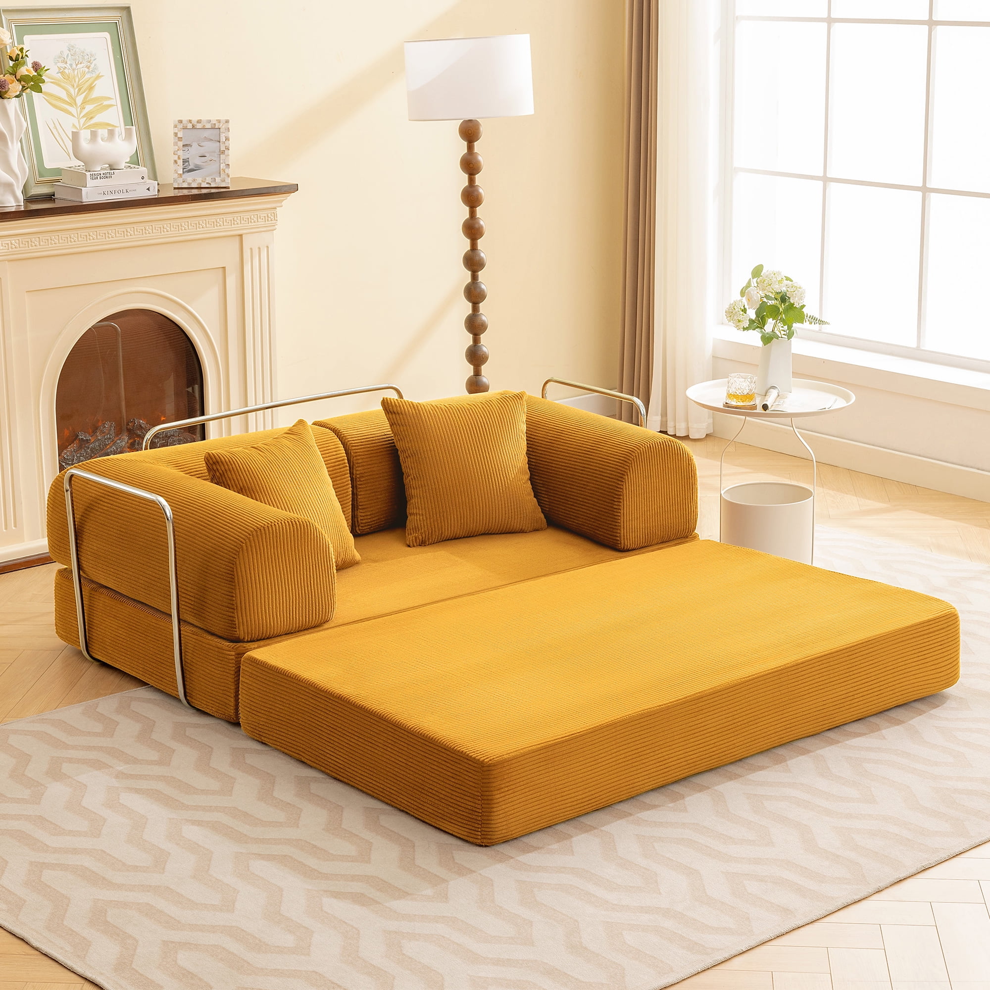 Modern 3-Person Convertible Sleeper Sofa Bed, 4-in-1 loveseat Sleeper ...