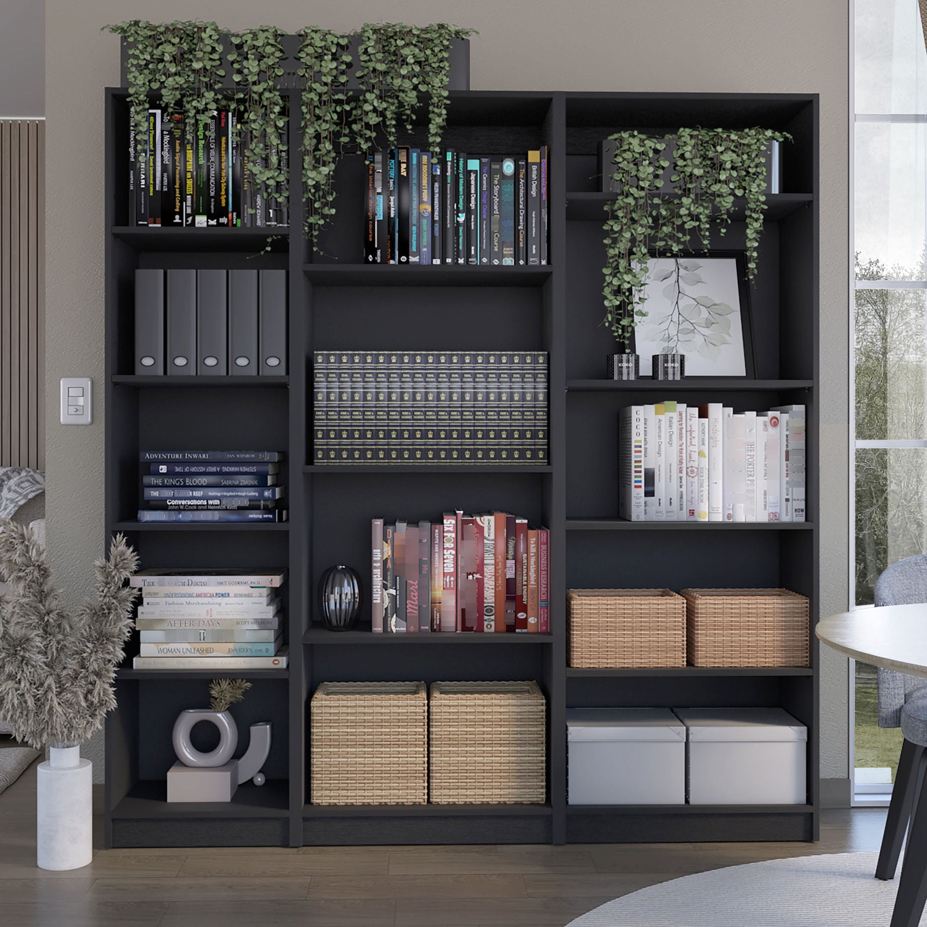 Modern 3-Piece Bookcase for Knick - Knacks - Shelves for Display ...