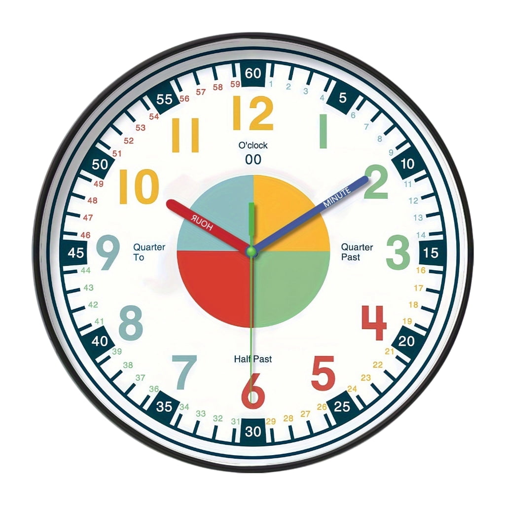 Modern 30cm Cartoon Teaching Clock For Kids Room Early Learning ...