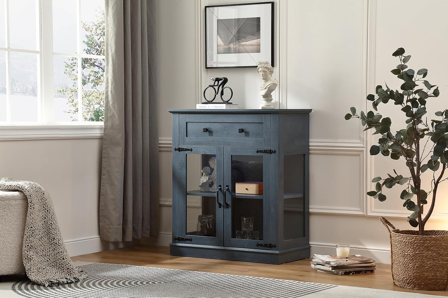 Modern 31.5'' Small Sideboard Buffet Cabinet with Storage,Small Coffee ...