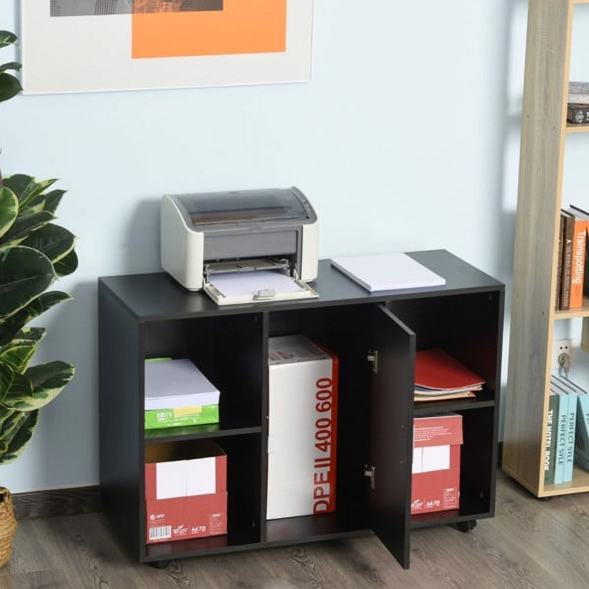 Modern 360 Rolling Wheels Printer Stand, Office File Cabinet Storage ...
