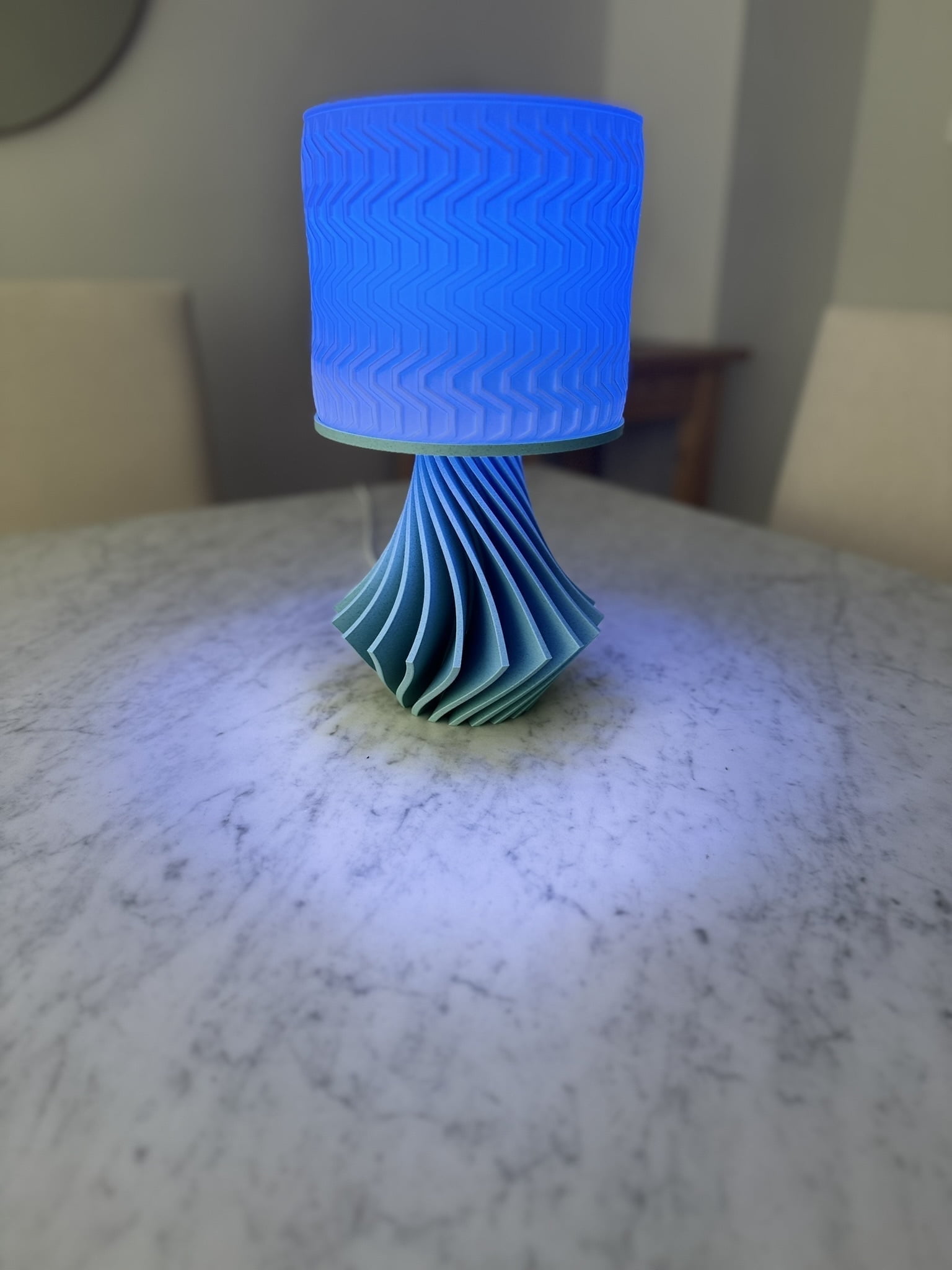Orel Innovation 3D-Printed Spiral 1-Light Table Lamp with Smart Matter ...