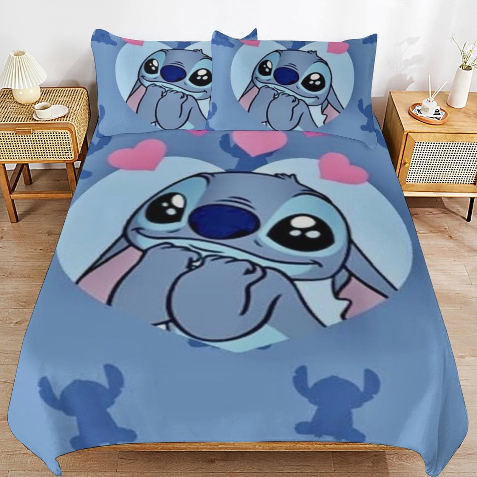 Modern 3D Stitch Bedding Set with Zipper Closure for Girls & Boys ...