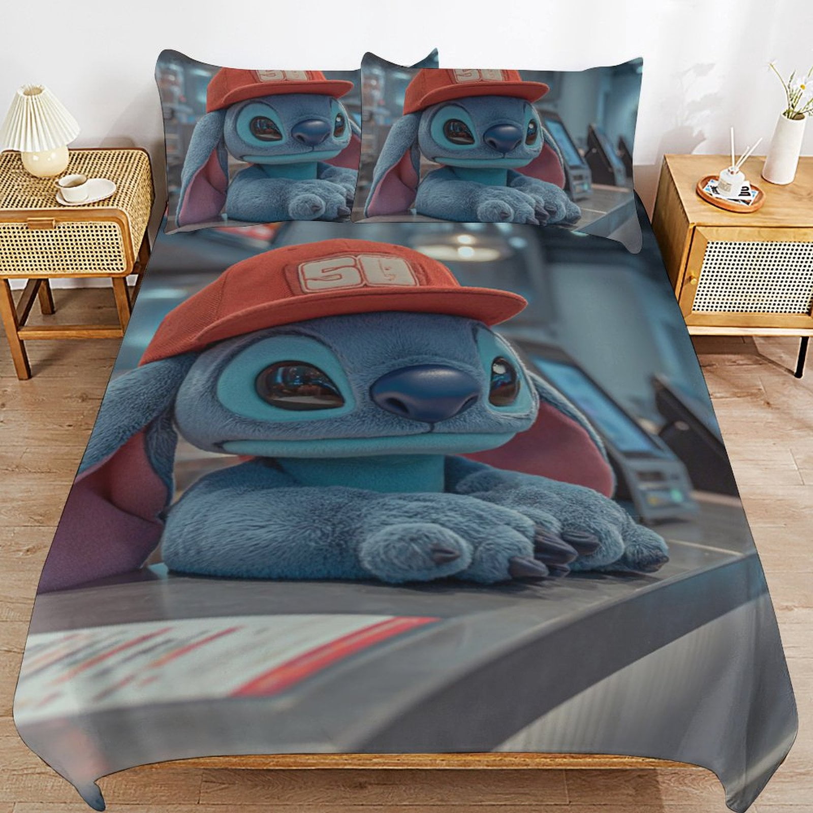Modern 3D Stitch Bedding Set with Zipper Closure for Girls & Boys ...