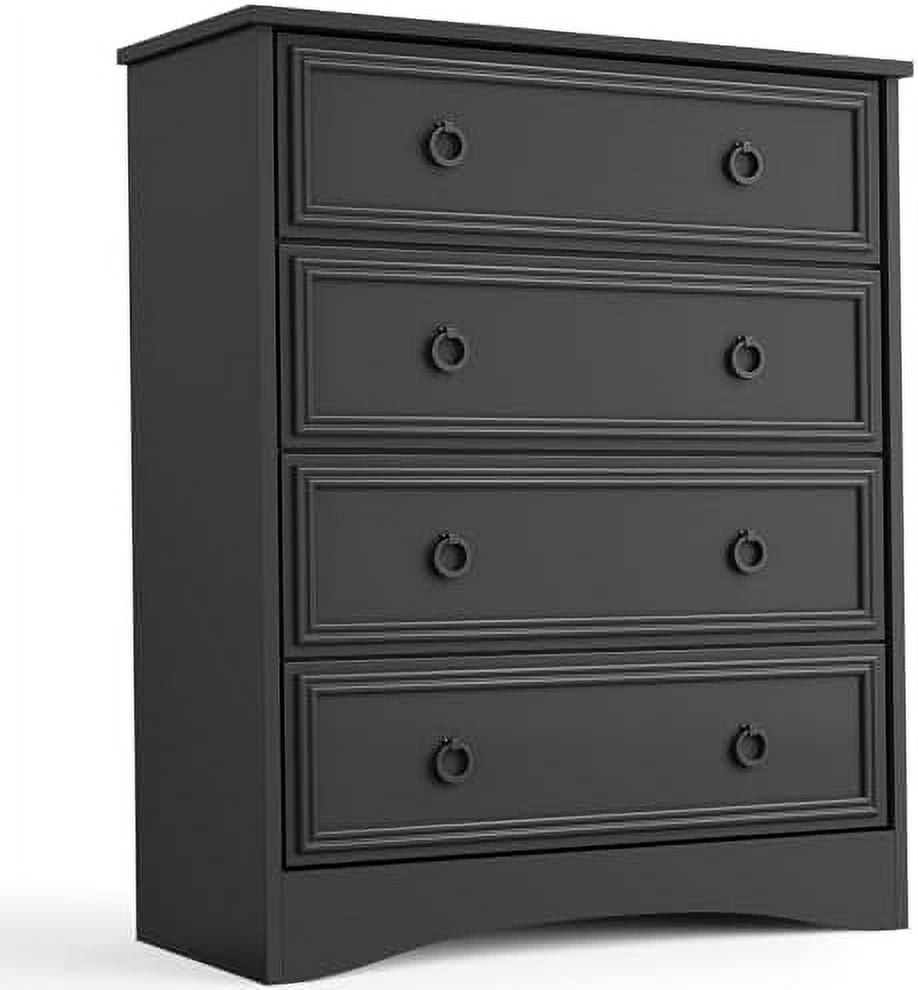 Modern 4 Drawer Dresser, Tall Dressers for Bedroom, Chest of Drawers ...