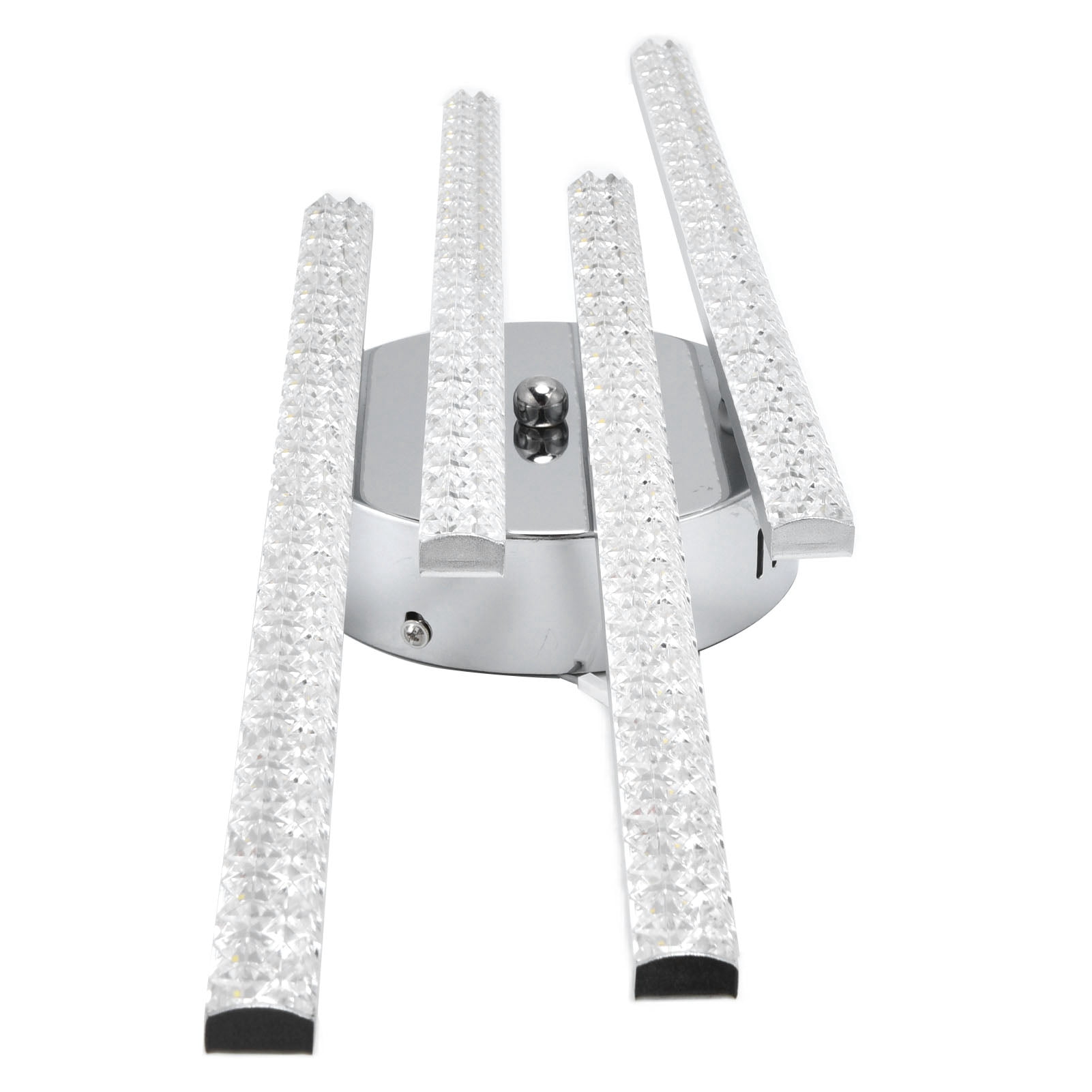 Modern 4,Strip LED Ceiling Light, Silver Finish, 28W, Bright ...